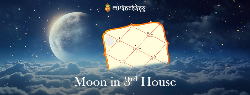 Moon in 3rd House as Per Vedic Astrology